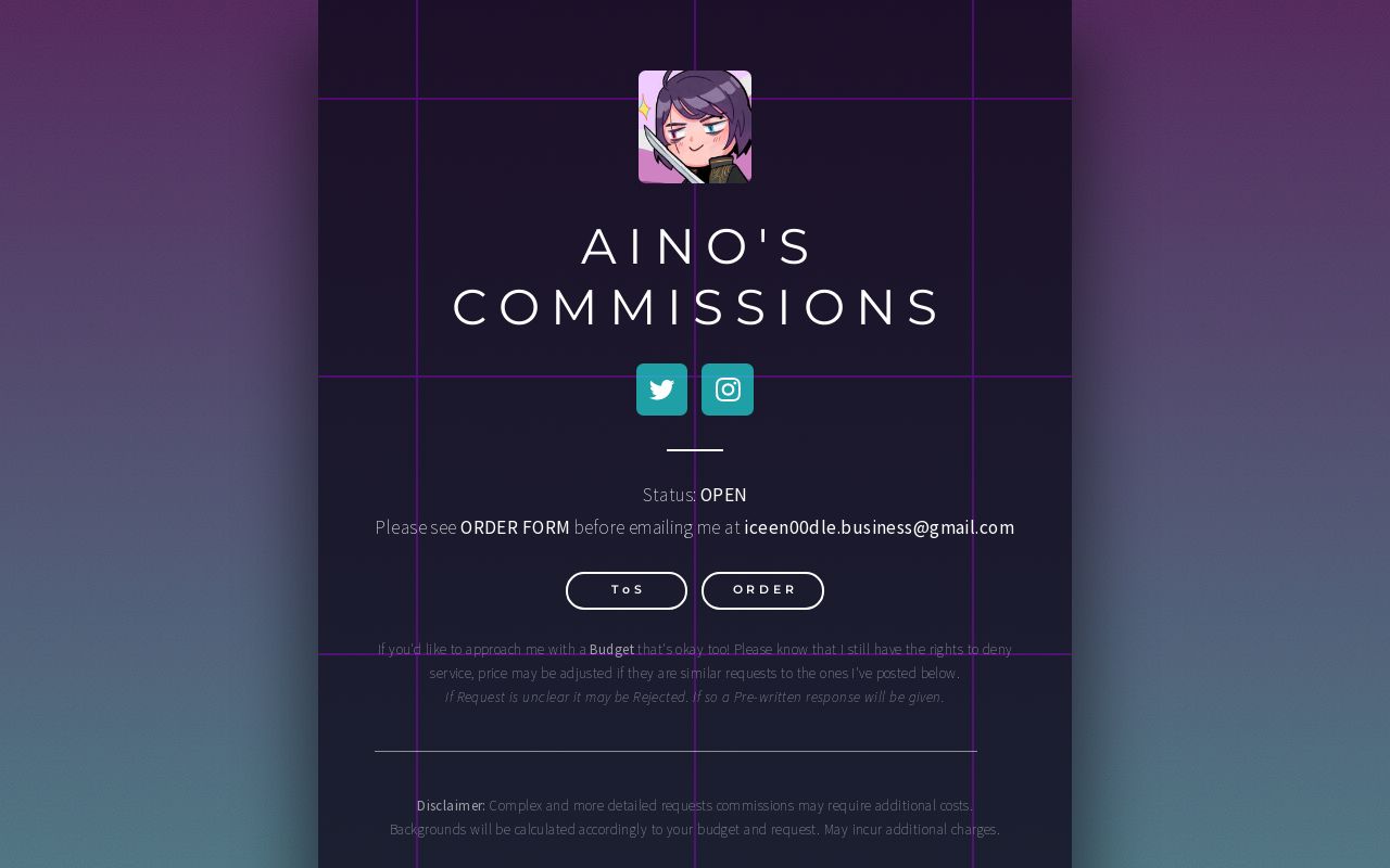 Aino's Commissions